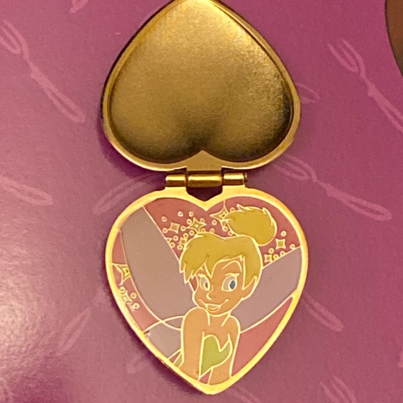 Disney | Accessories | Tinkerbell Gold Locket Heart Disney Pin | Poshmark